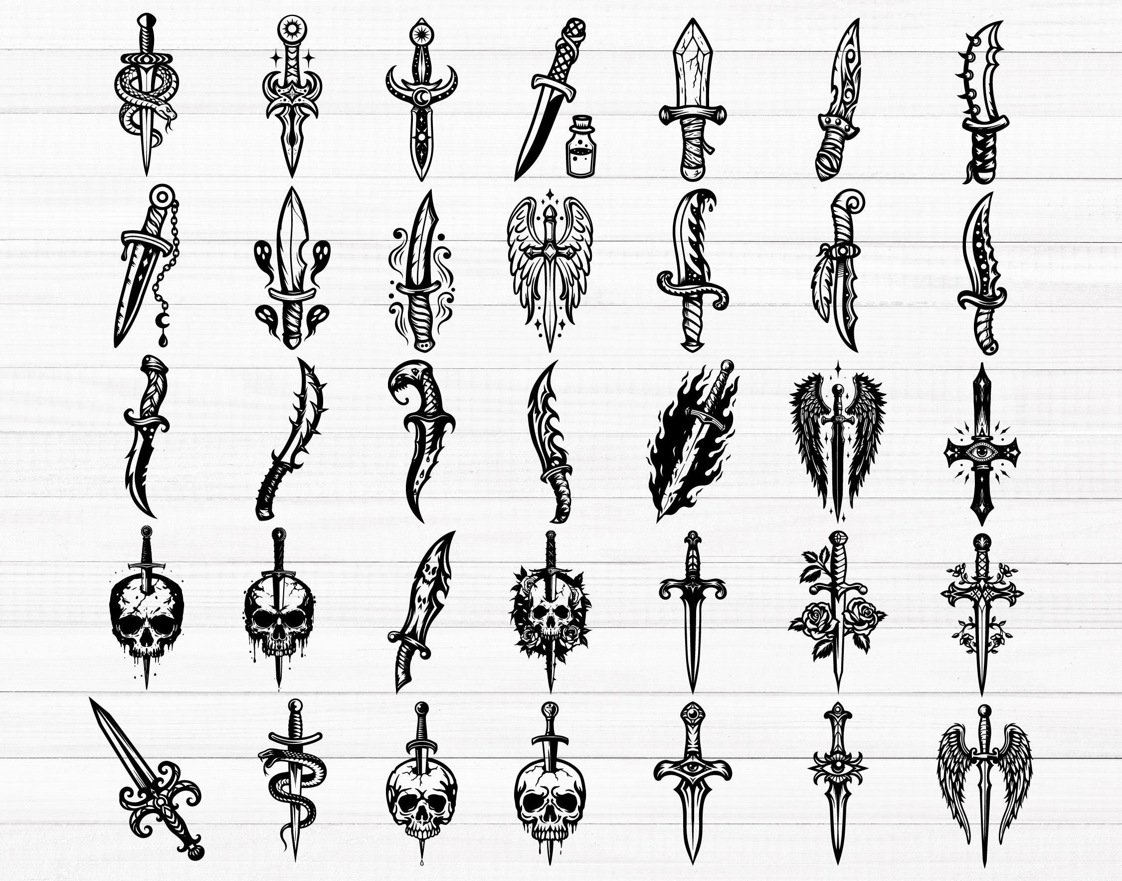 Dagger SVG, Snake Dagger Svg, Medieval Dagger Svg, Dagger Silhouette ...