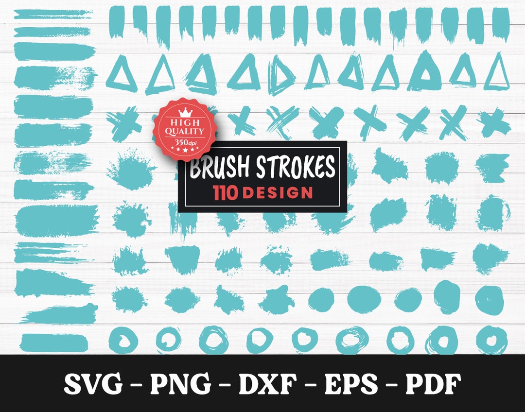 Paint Brush Strokes SVG, Long Paint Brush Svg, Keychain Svg, Background ...