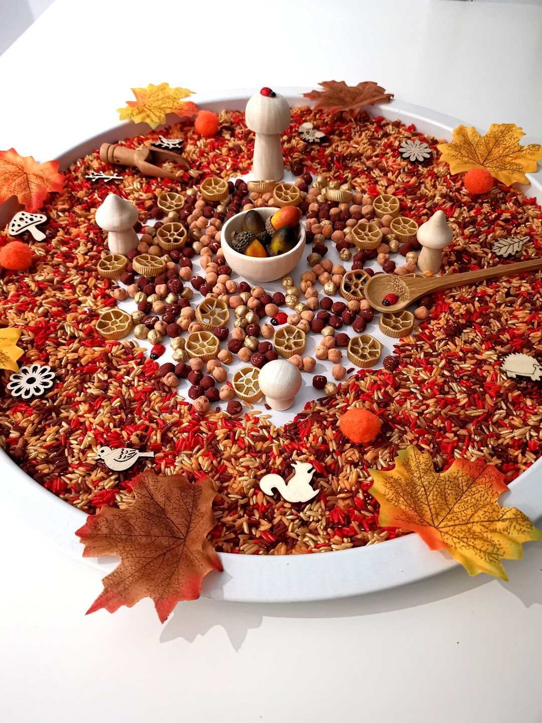 Autumn Sensory Bin/ Autumn Tray/ Leaves/ Mushroom/messy Play/ - Etsy UK