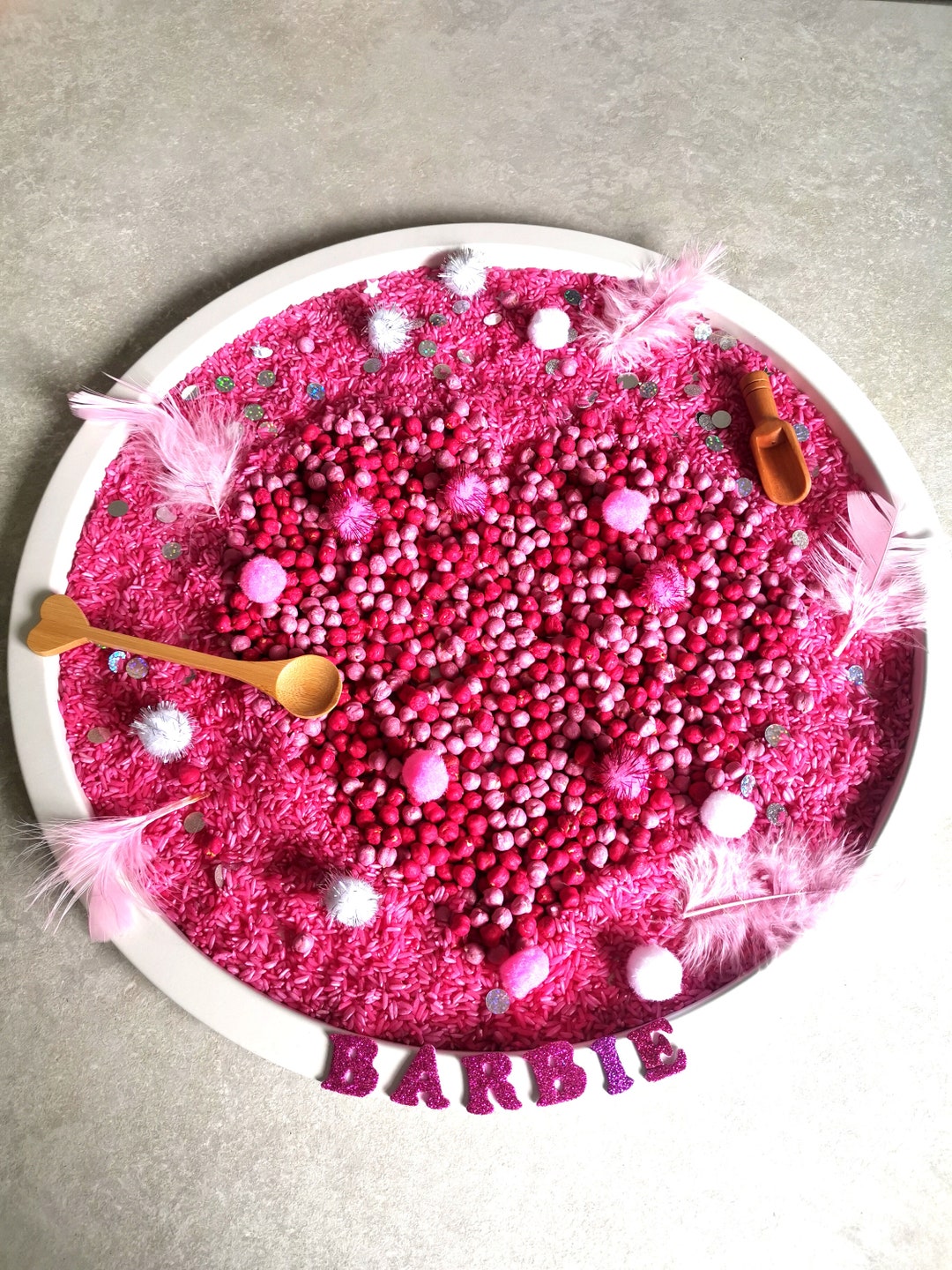 Barbie sensory bin/ barbie tray/ pink/ barbie/messy play/ tuff - Etsy.de
