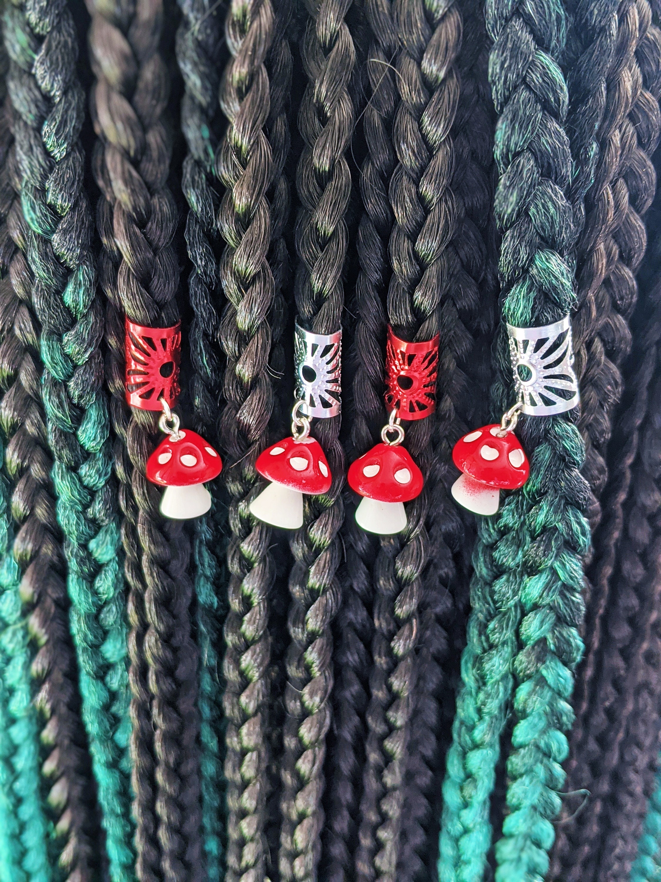 Magic Mushrooms Hair Cuffs Braid Jewelry for Locs and Braids - Etsy