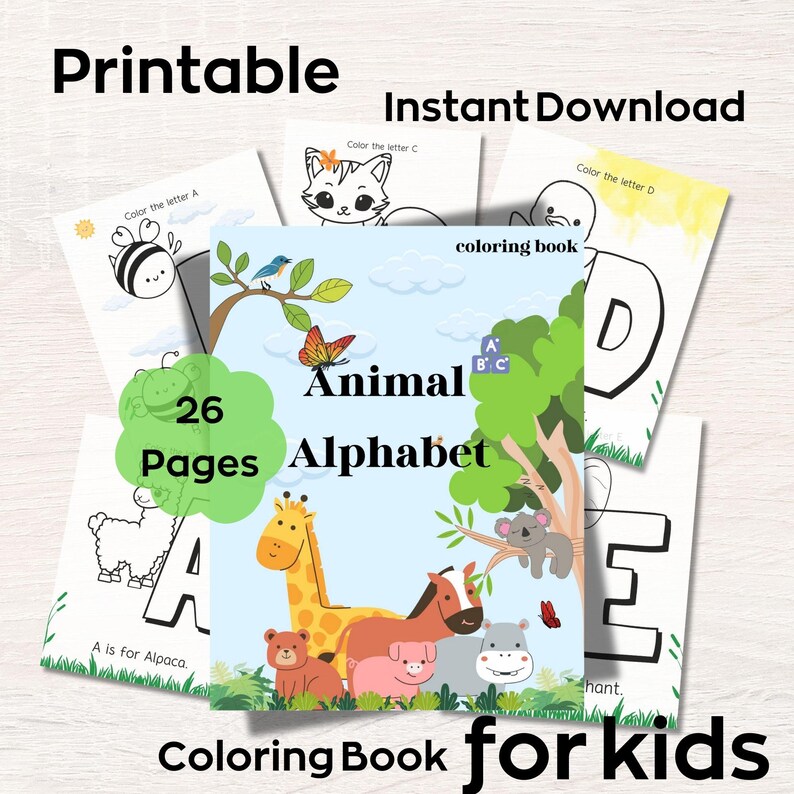 Printable Coloring Pages, Alphabet Coloring Worksheet, PDF, Coloring ...