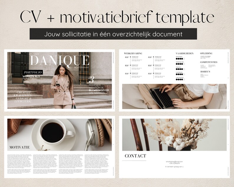 Cv Template Nederlands Cv Nederlands Cv Template Canva Cv - Etsy