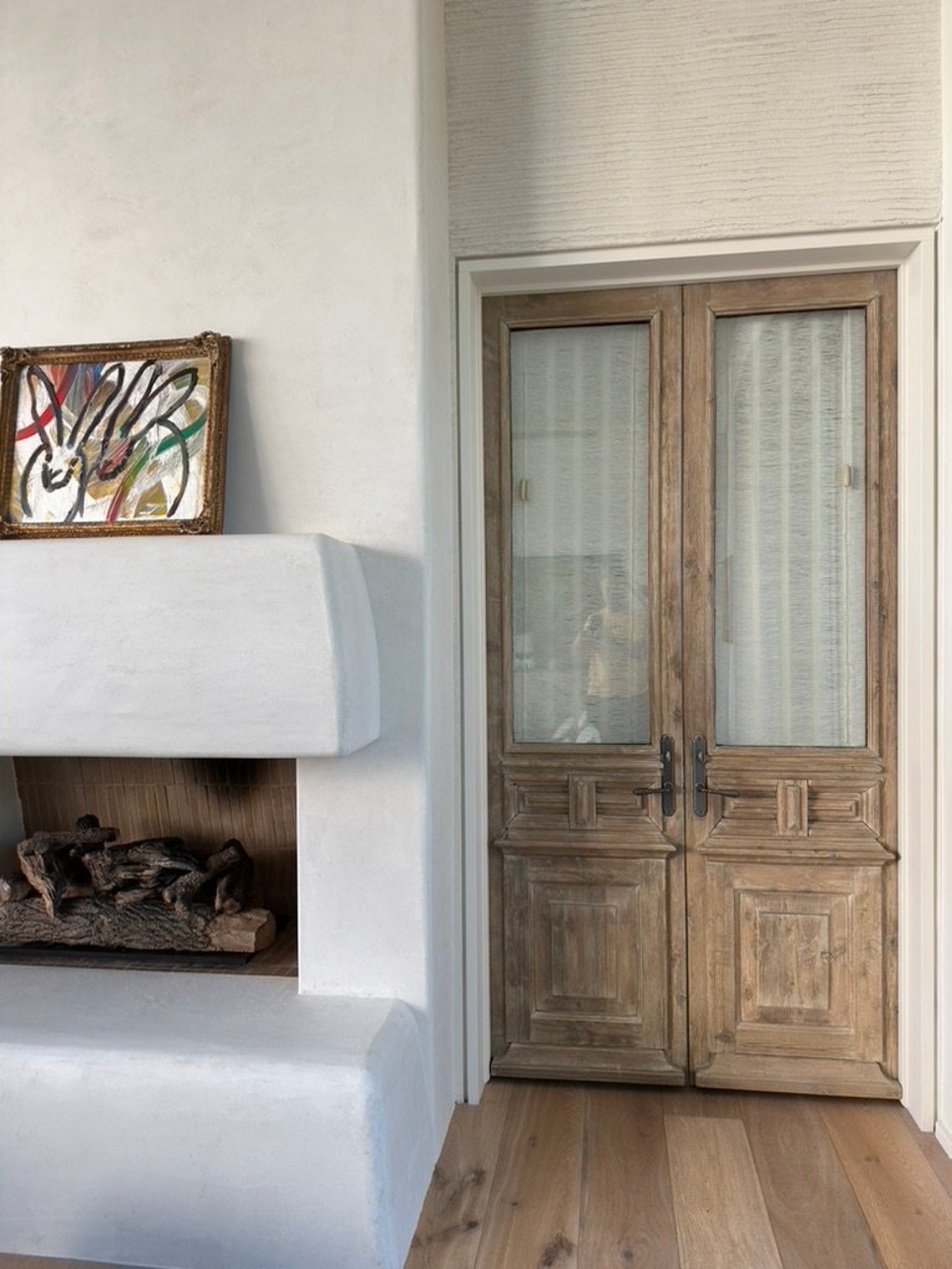 VINTAGE GLASS DOOR - Vintage Wooden French Door, Double Vtg French Door ...
