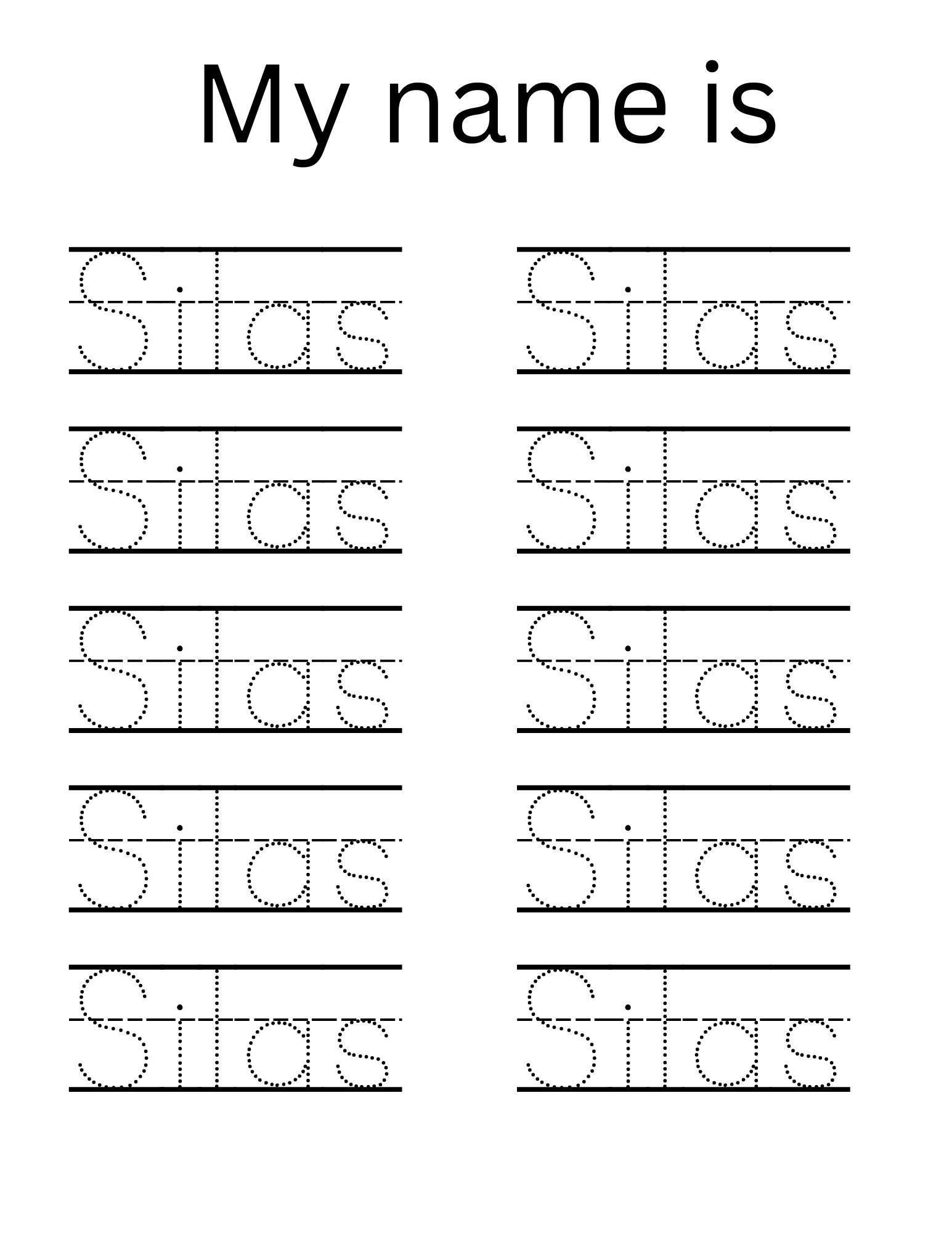 Practice Writing Your Name With Traceable Name Pages - Etsy