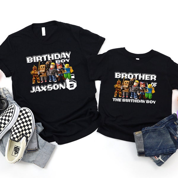 Personalised Roblox Birthday Shirt - Etsy