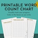 Word Count Progress Chart for Writers | Author Planner Digital ...