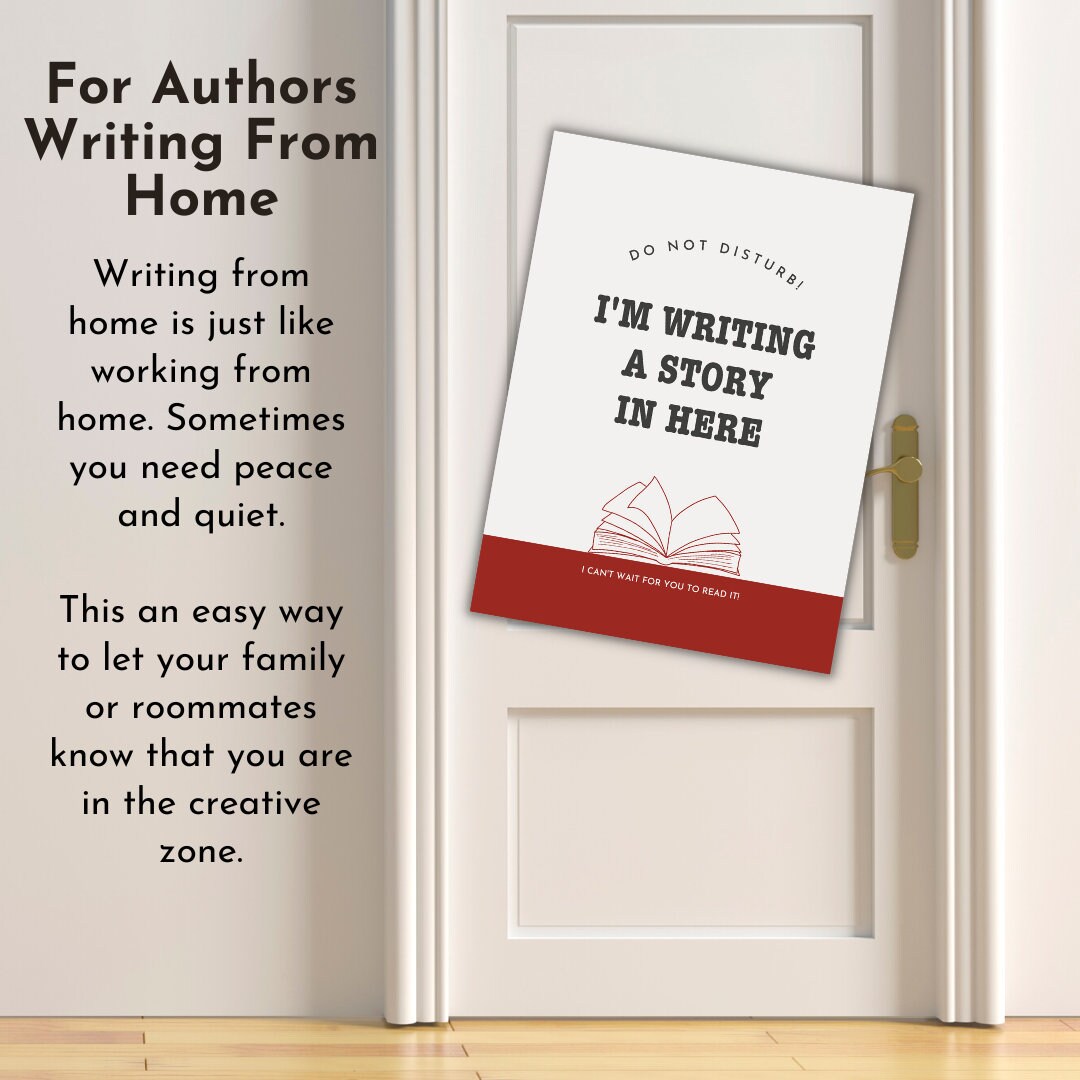 Write From Home Sign for Authors | Do Not Disturb Poster for Writers ...