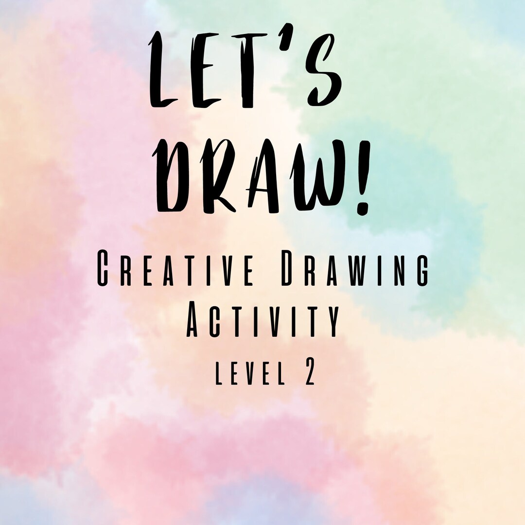 Let's Draw Level 2. Creative Drawing Activity. Creativity Worksheets ...