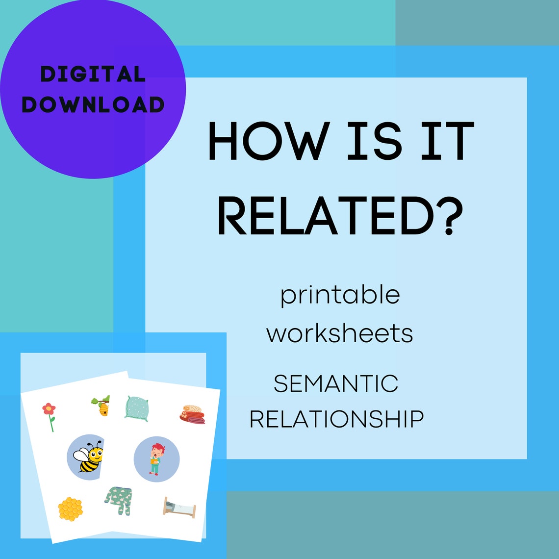 How is It Related? Worksheets. Semantic Relationship Between Words ...