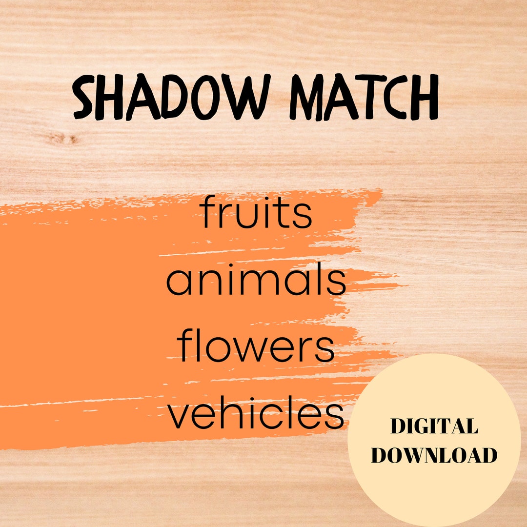 Shadow Matching Cut and Paste Worksheets. Fruits, Animals, Flowers ...