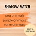 Shadow Matching Cut and Paste Worksheets. Sea Animals, Farm Animals and ...