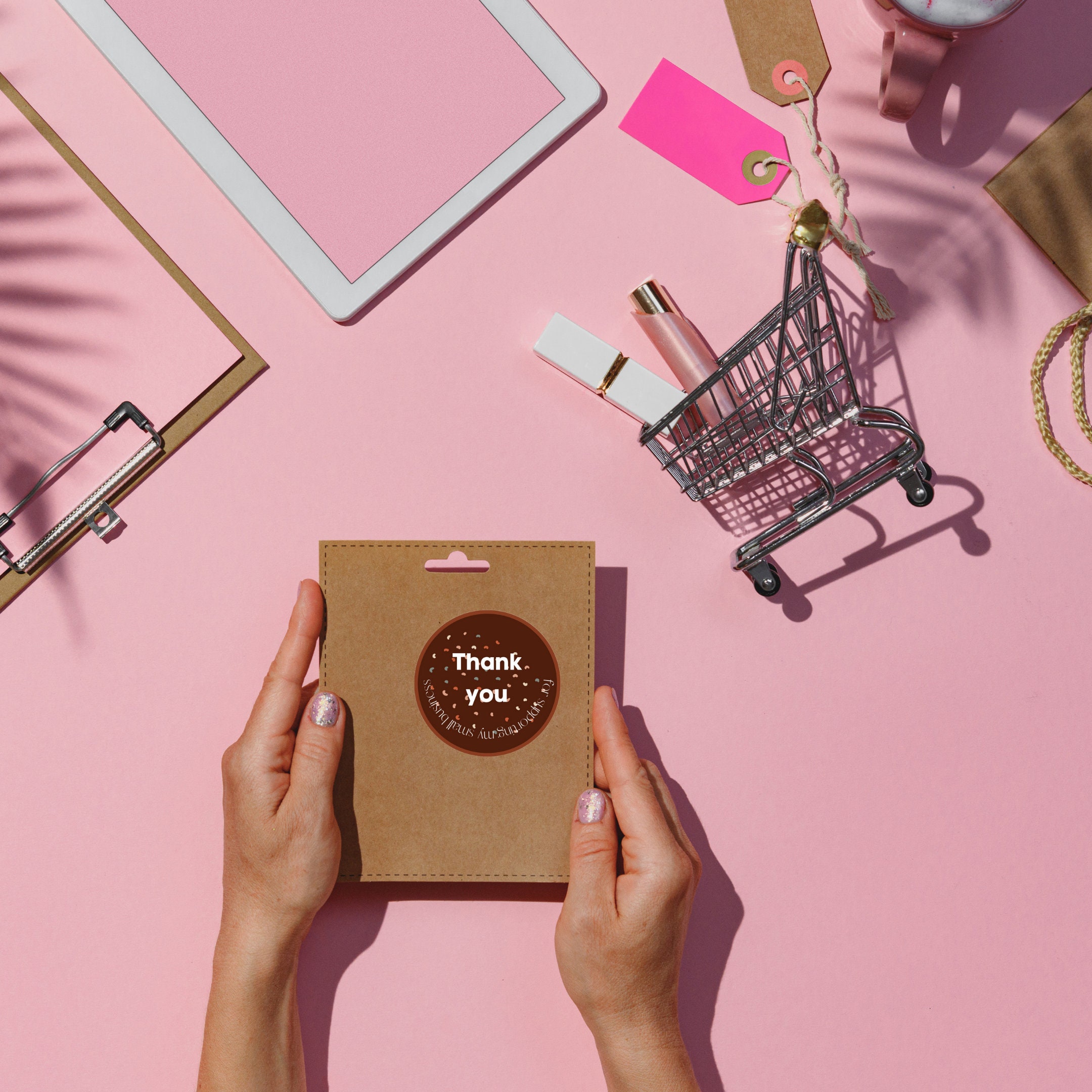 Thank You Stickers, Printable Thank You Stickers, Small Business ...