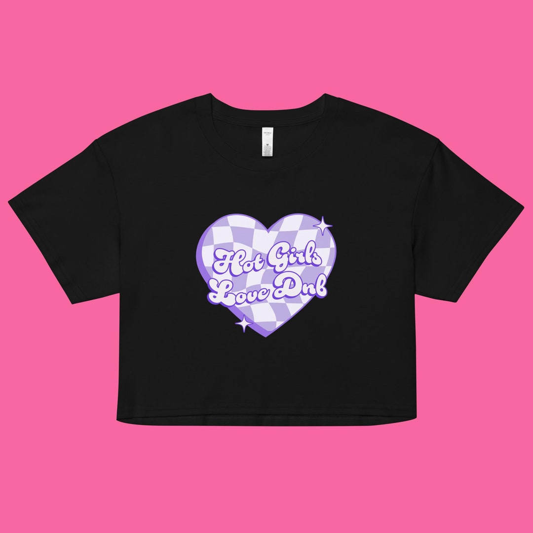 Hot Girls Love Dnb Womens Boxy Crop Top Drum & Bass Boxy Crop To, Drum ...