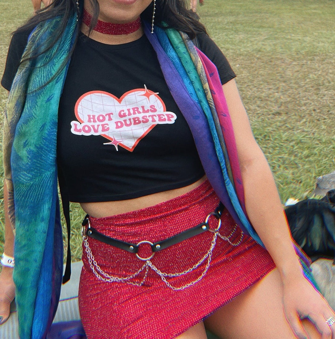 Hot Girls Love Dubstep Womens Crop Baby Tee EDM Electronic - Etsy