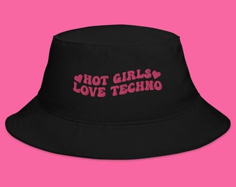 Hot Girls Love Techno Holographic Sticker Techno Sticker, Techno Lover ...