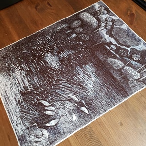 Original Handmade Painting, Pen and Ink on Paper, Contemporary Fine Art ...
