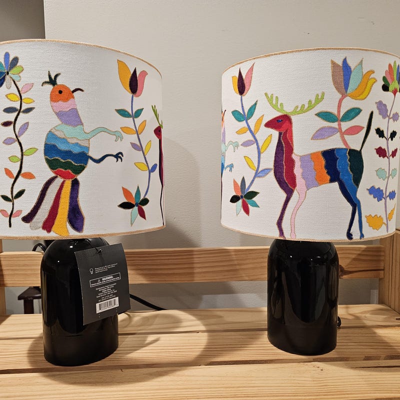 Embroidered Lamp Shade - Etsy