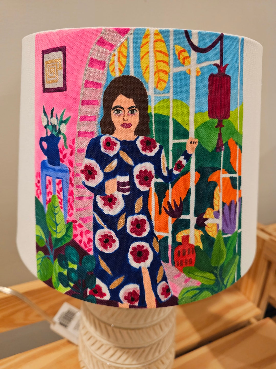 Handpainted Lampshade: 'girl by the Window' Fine Art Shade - Etsy