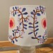 Hand Painted Lampshade Light and Dark, Floral Motif Lampshade, Bespoke ...