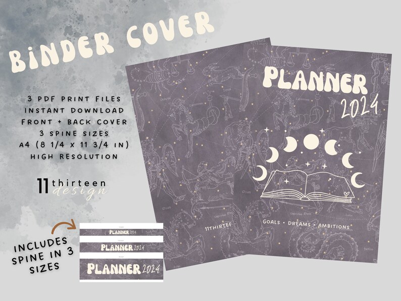 Printable Binder Cover Organization Binder Yearly Planner Printable ...