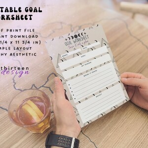 Printable Goal Worksheet | PDF Print File | Digital Download | Witchy ...