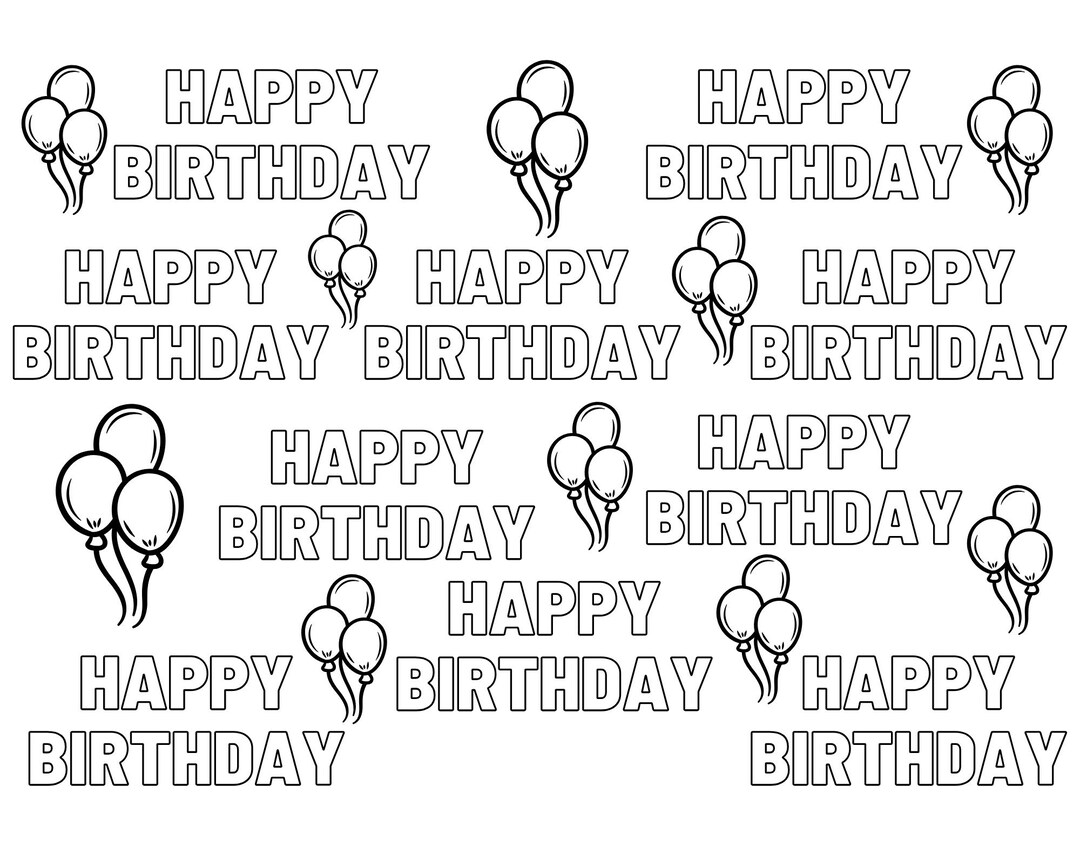 Printable Colouring Page Gift Wrapping Paper - DIY Birthday Wrapping ...