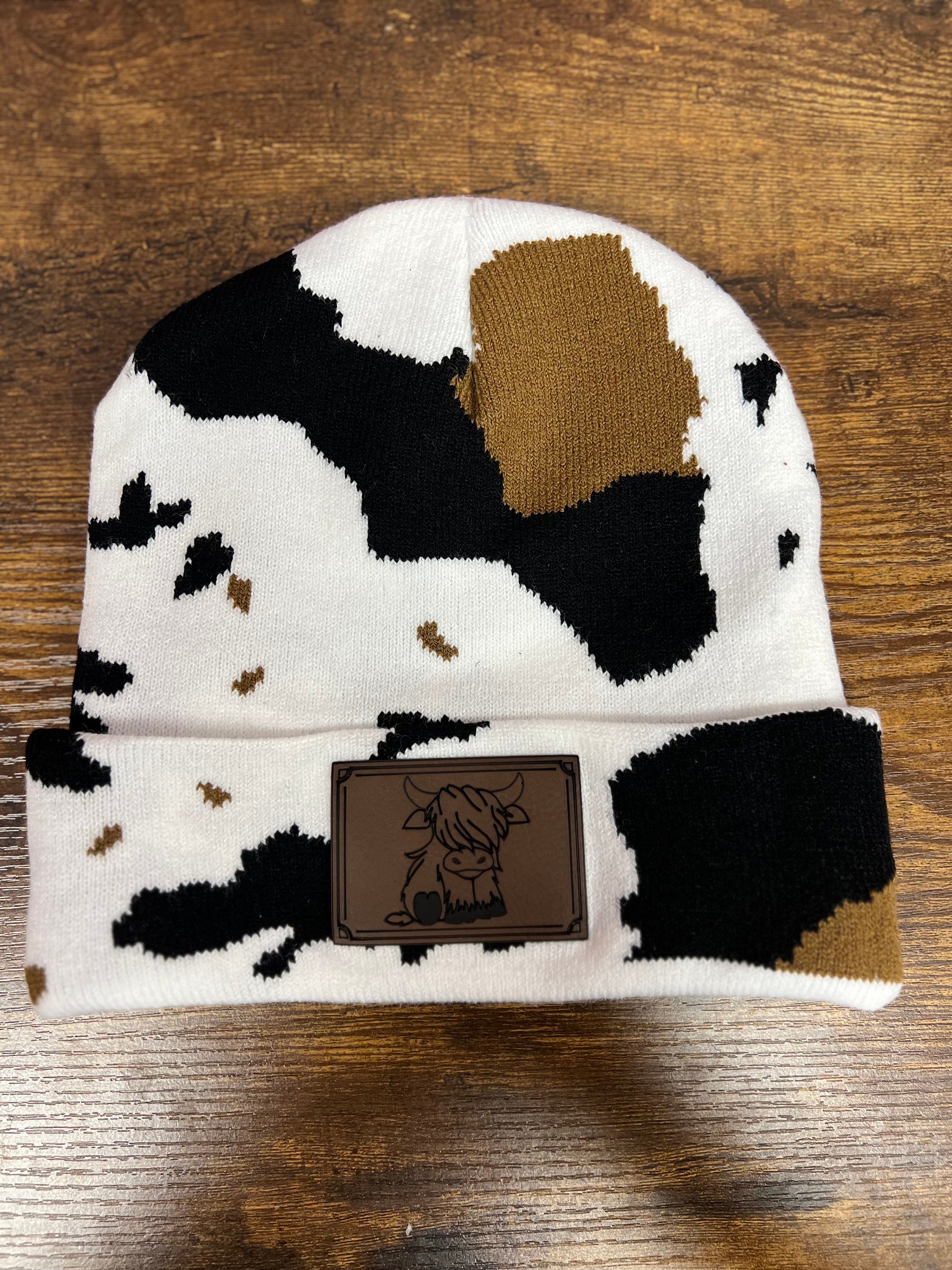Highland Cow, Cow Print, Beanie - Etsy