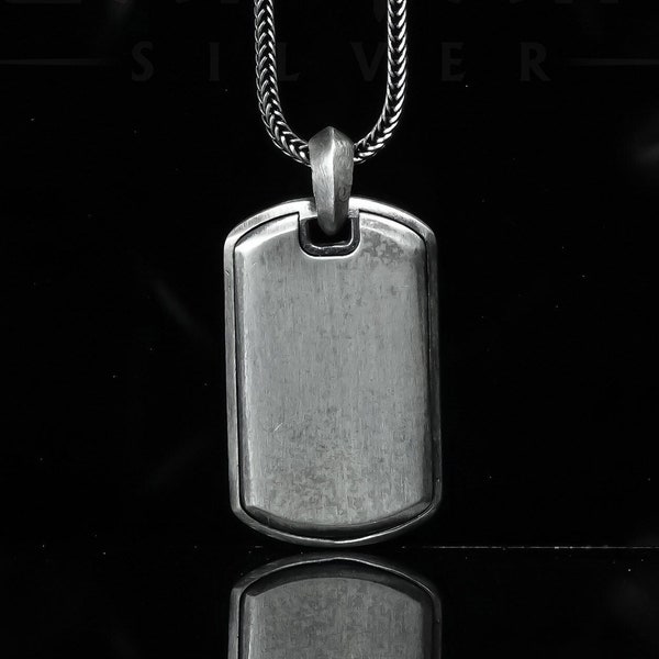 Silver Dog Tag - Etsy