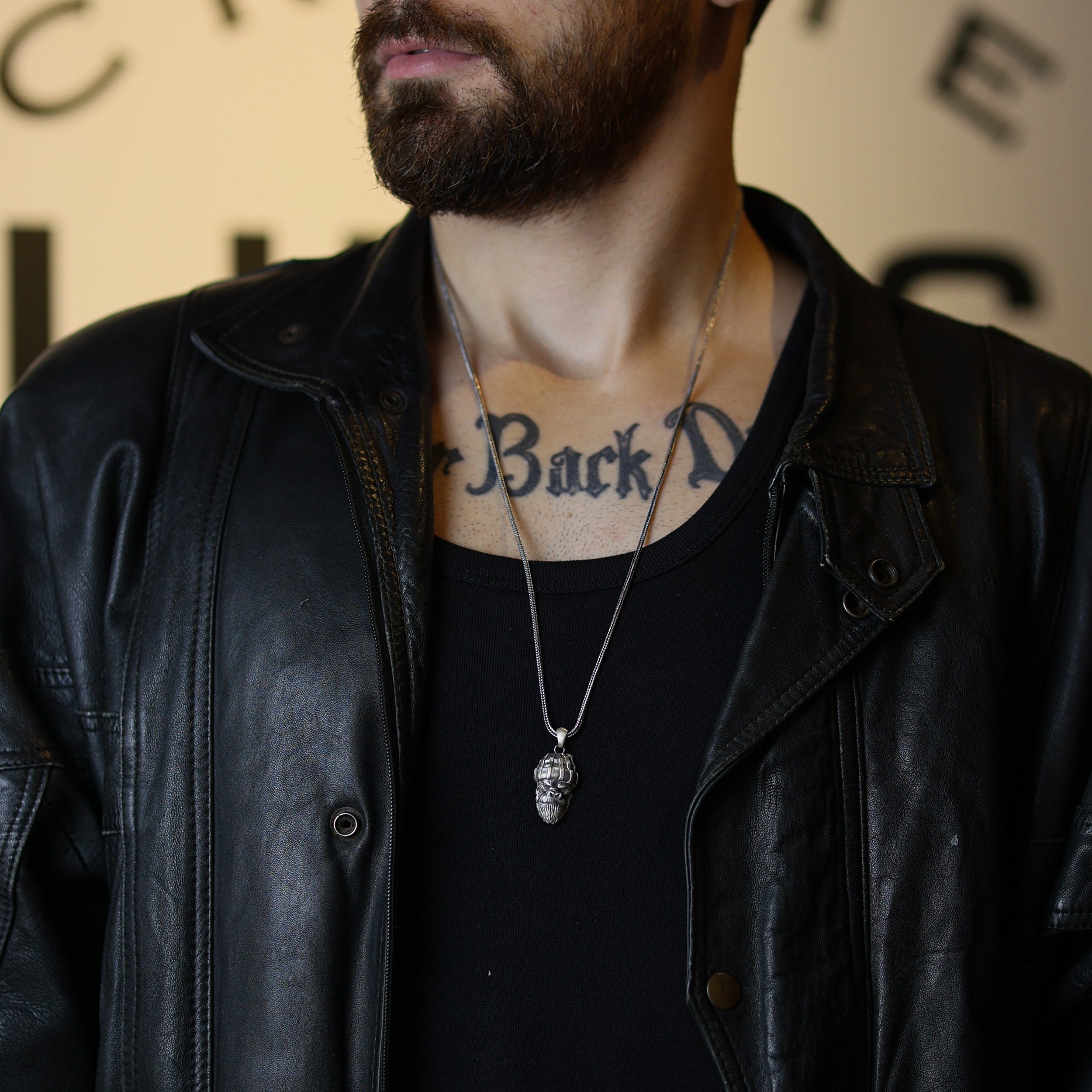 Gorilla Design Necklace, 925K Sterling Silver Angry Gorilla Pendant ...