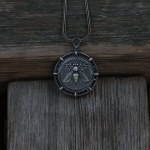 Ancient Greek Bee Necklace, 925k Sterling Silver Holy Honey Bee Pendant ...