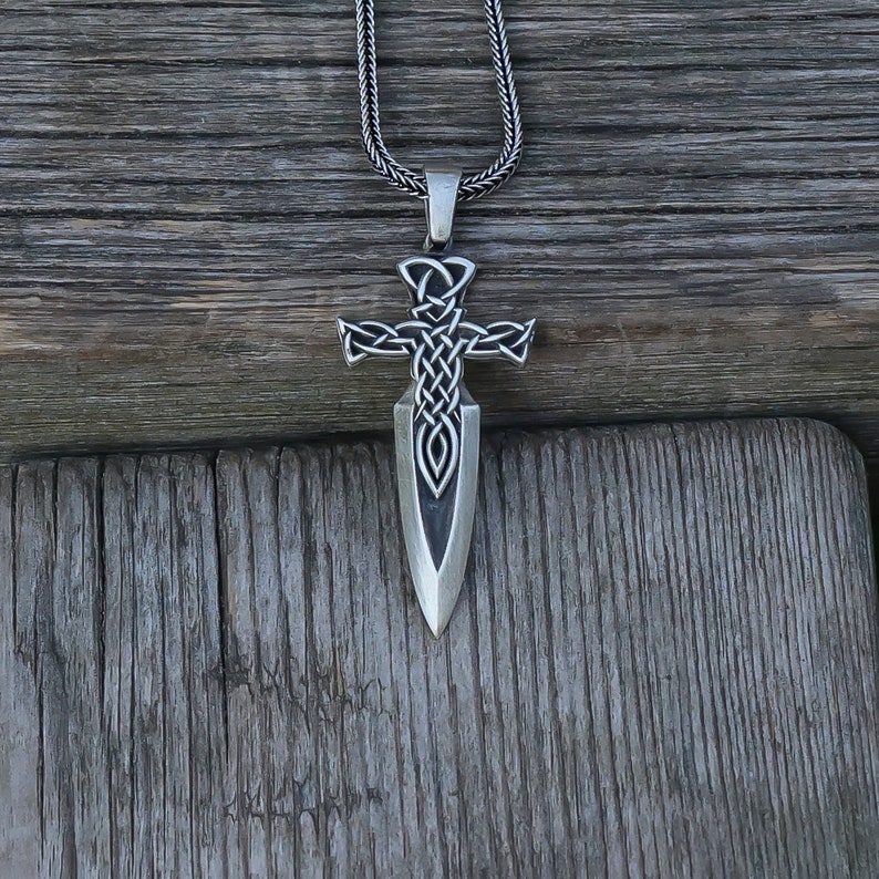 Silver the Spear of the God Odin Gungnir Necklace, Sword Necklace ...