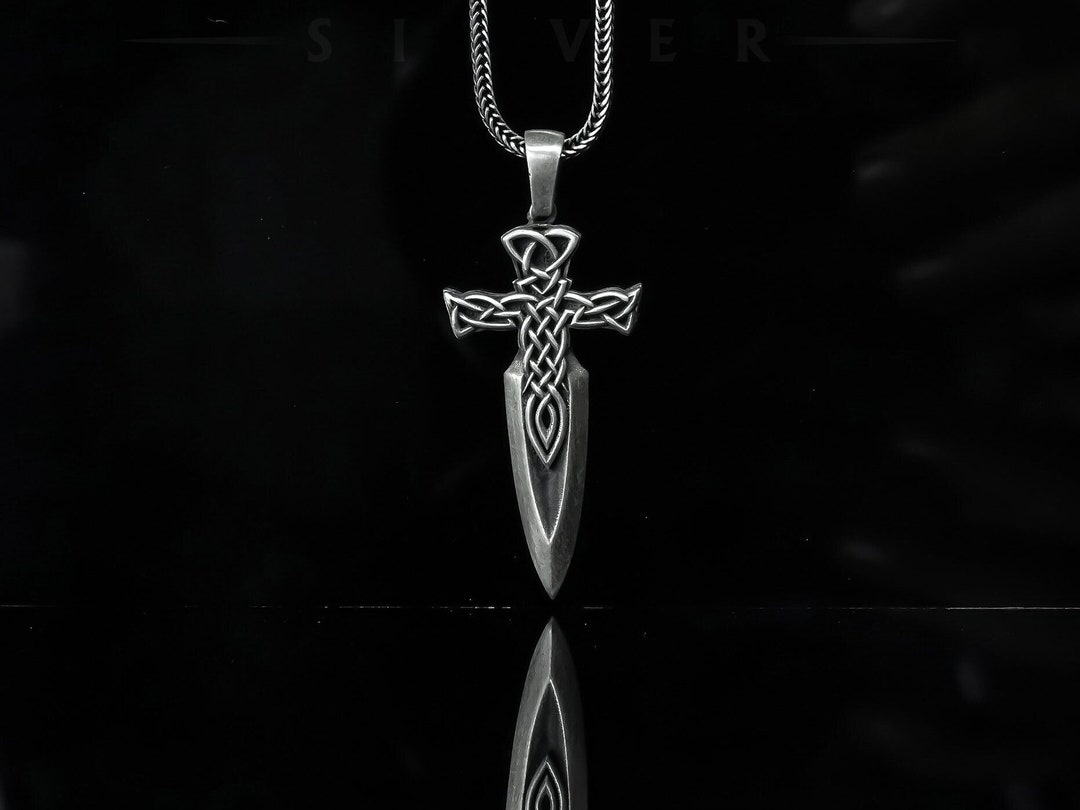 Silver the Spear of the God Odin Gungnir Necklace, Sword Necklace ...