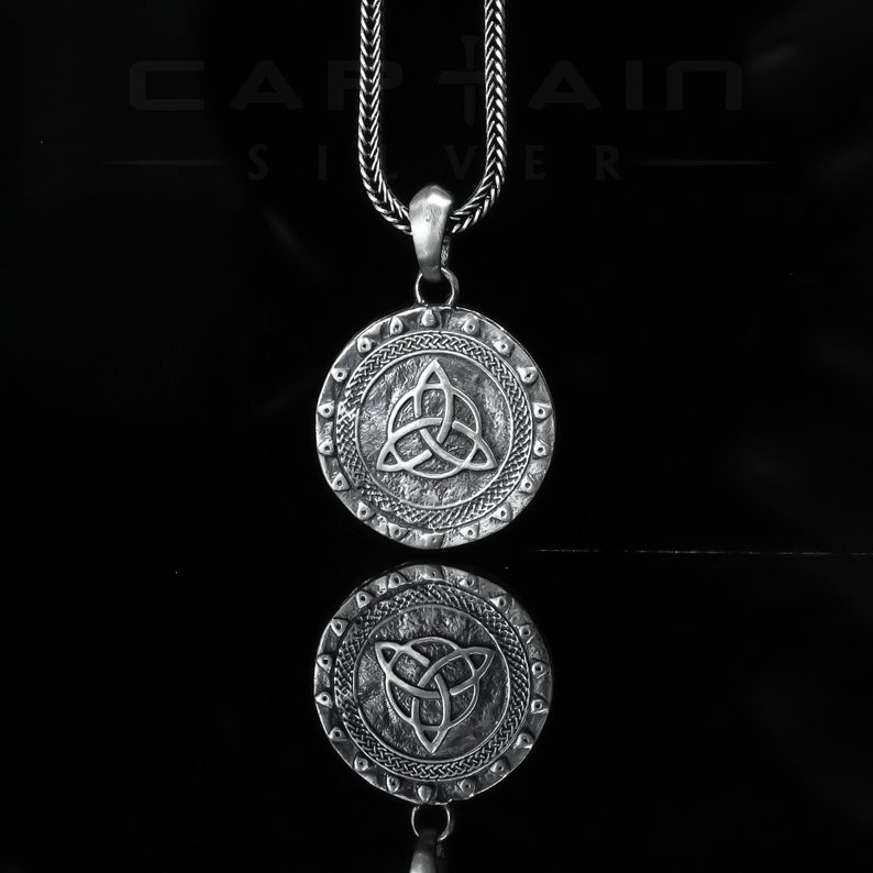 Silver Freya Necklace, Triquetra Trinity Celtic Knot Jewelry, Norse ...