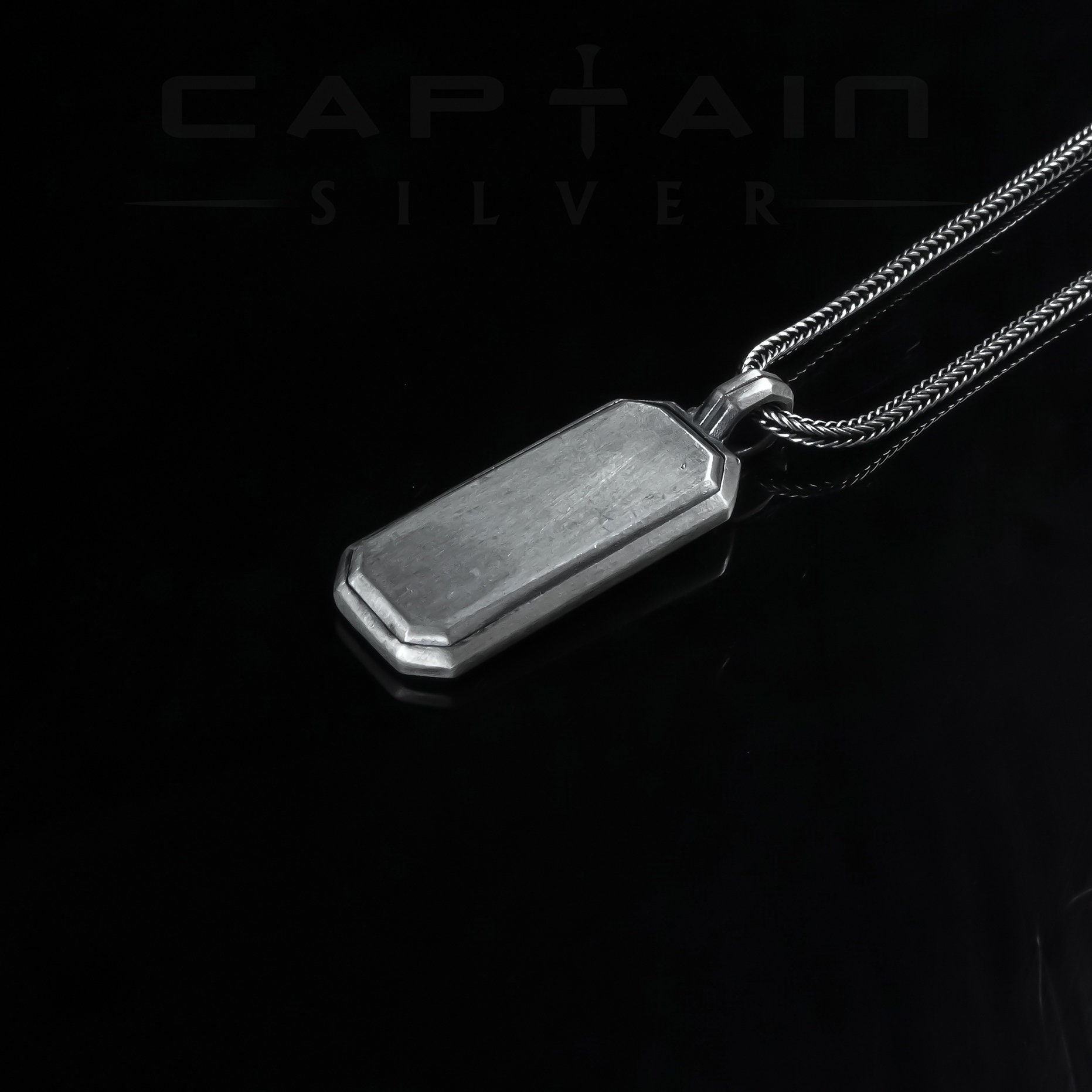 Dog Tag Necklace, Handmade Sterling Silver Dog Tags Necklace, Custom ...