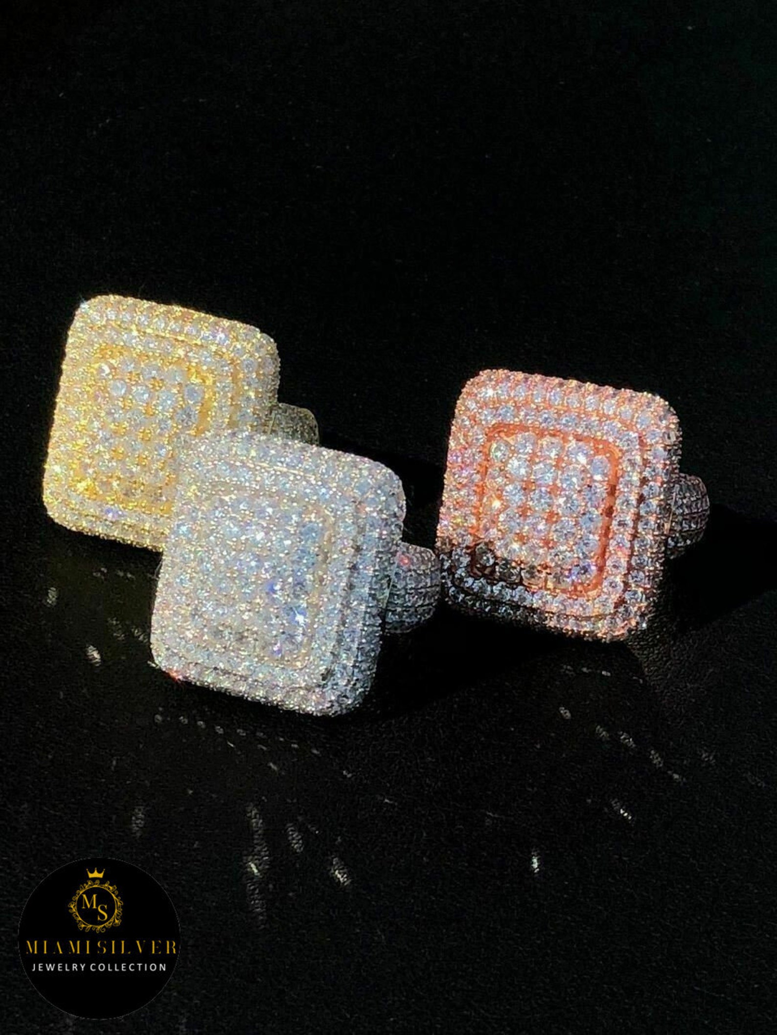 Iced Custom Men's Hip Hop Rapper Big Diamond Pinky Ring in - Etsy