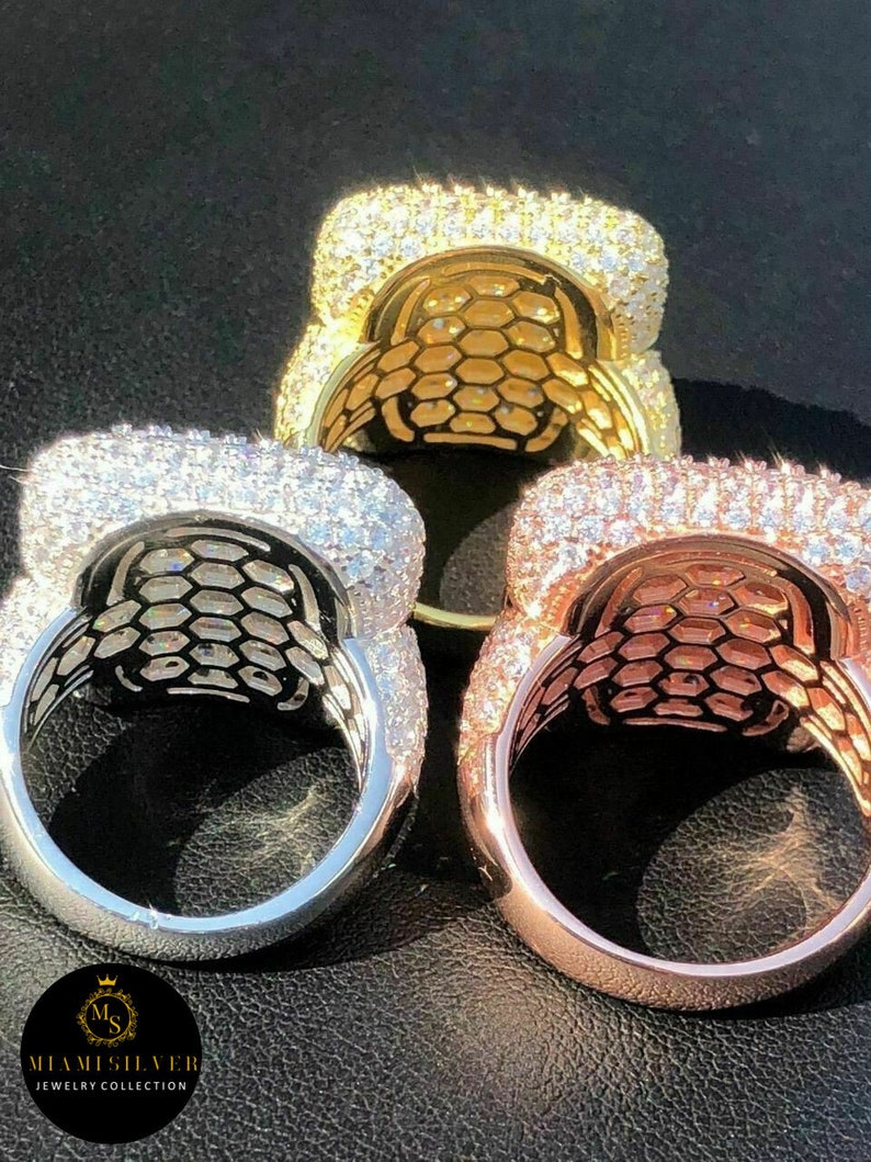 Iced Custom Men's Hip Hop Rapper Big Diamond Pinky Ring in - Etsy