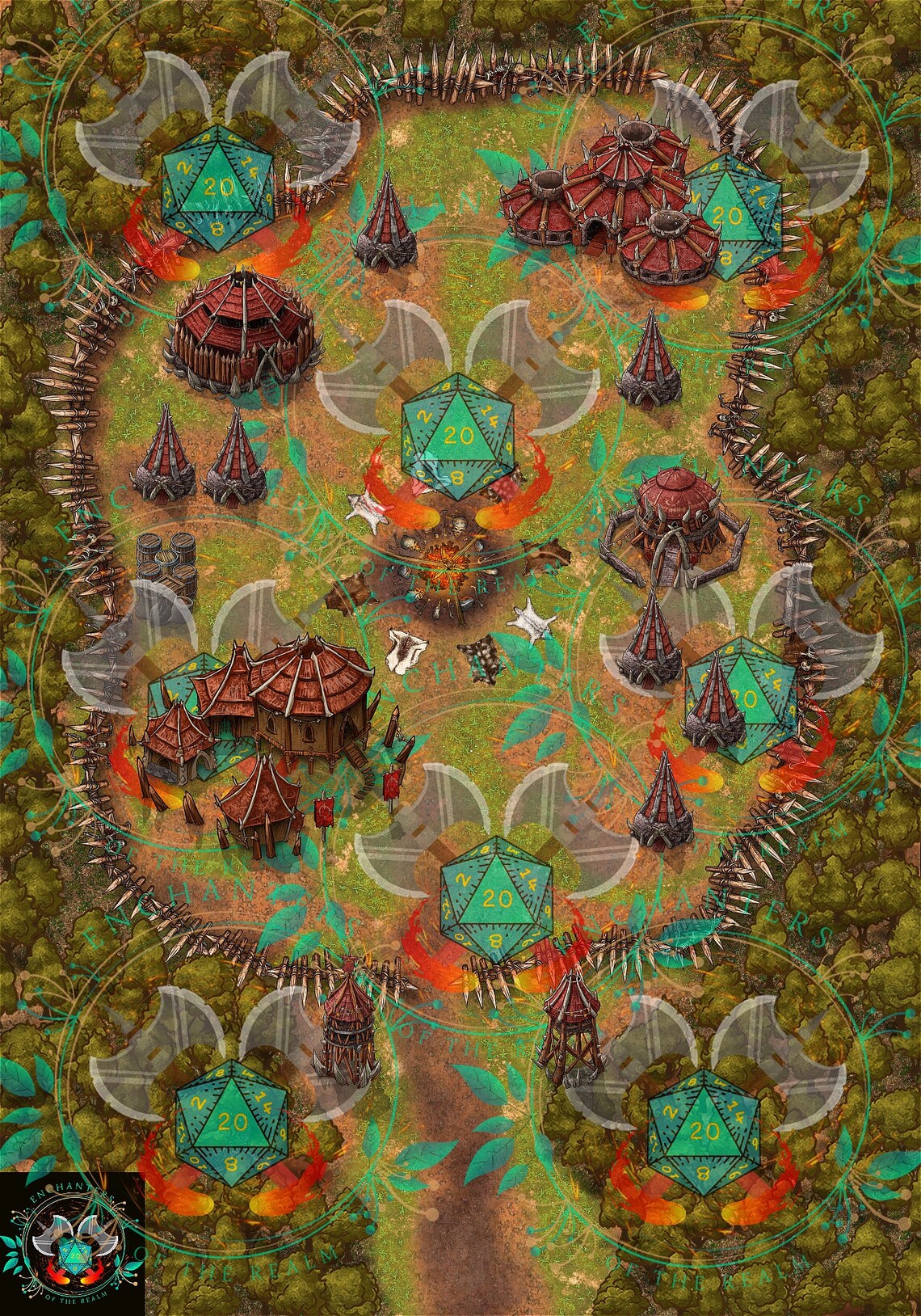 Orc Camp Map for RPG D&D 5E Digital Map - Etsy