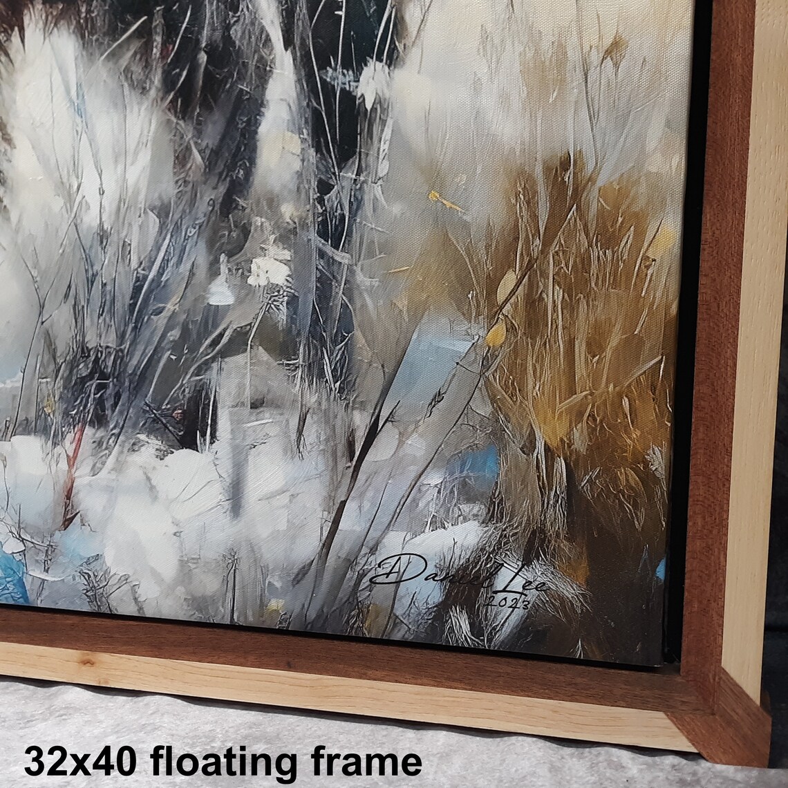 Framed Bison in the Snow Canvas Print, Trendy Home Decor Luxury Canvas ...