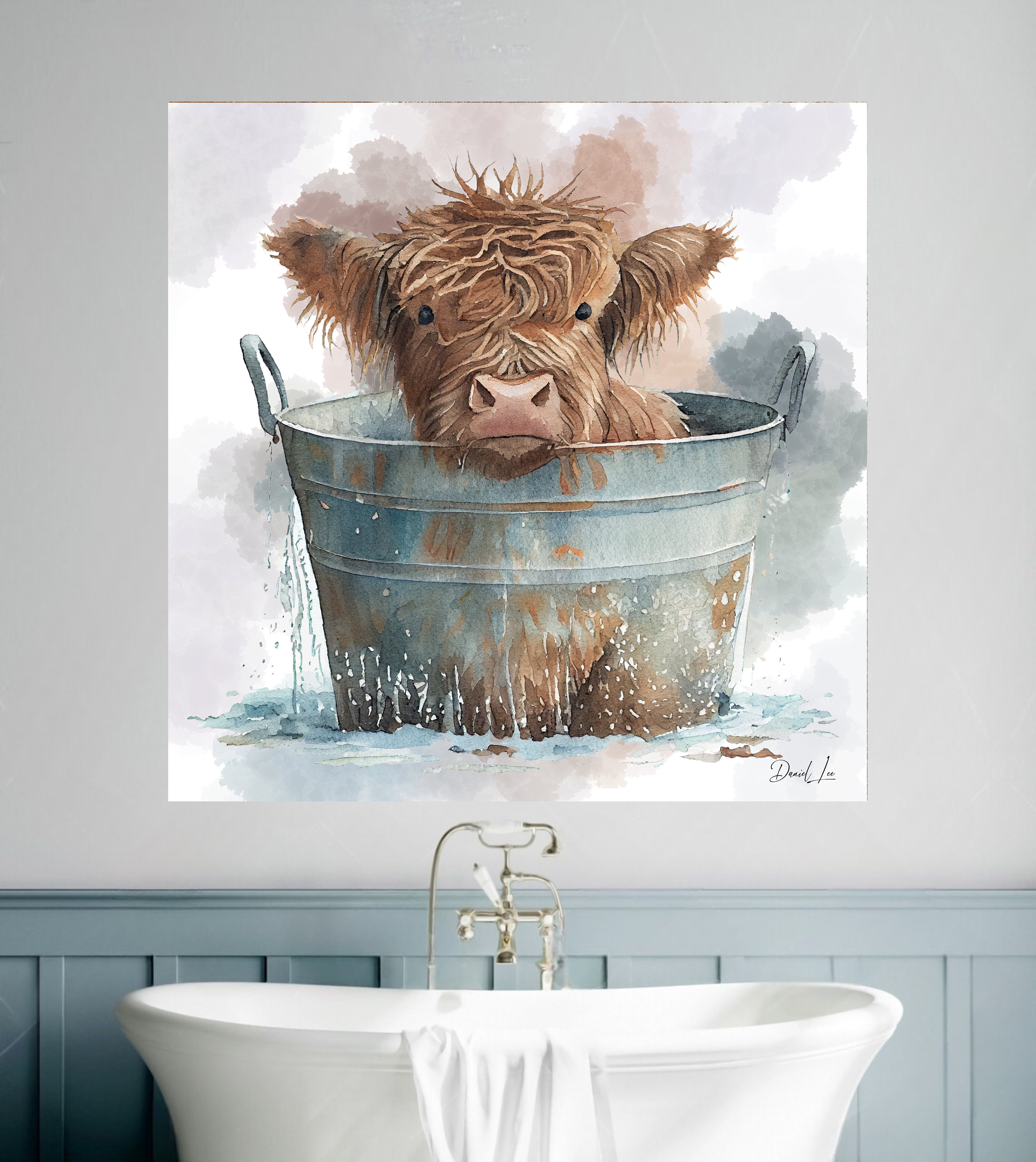 Cattle WALL ART, Highland COW Décor, Play Room Wall Art, Kids Room ...