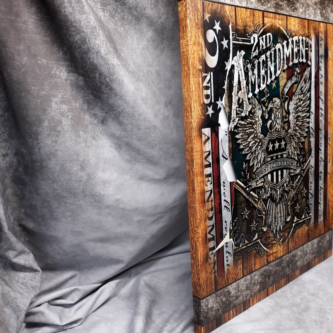 AMERICANA Wall ART, STATEMENT Wall Art, Cool Canvas Art, 2nd Amendment ...