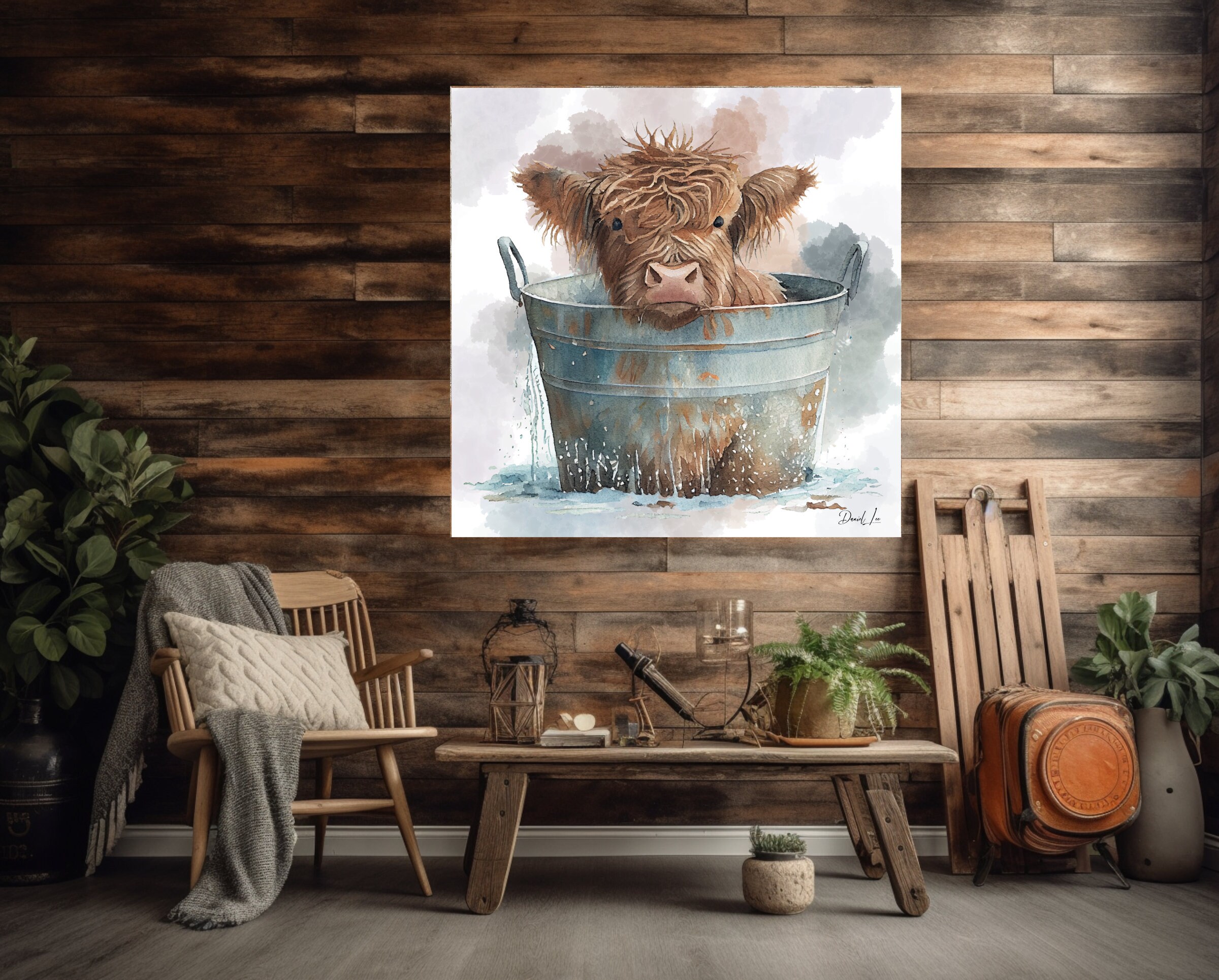 Cattle WALL ART, Highland COW Décor, Play Room Wall Art, Kids Room ...