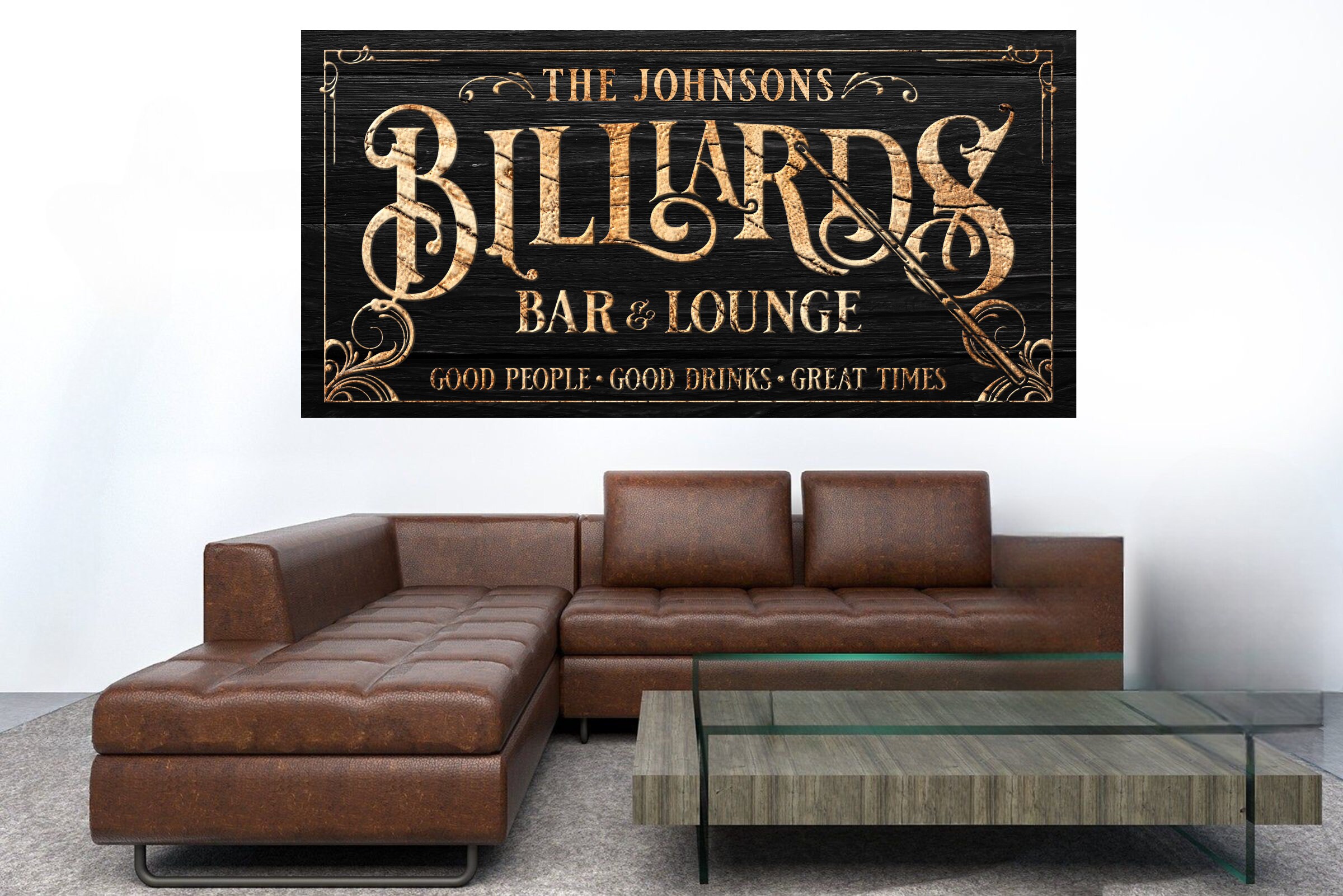 CUSTOM Word ART Basement Wall Décor Cool CANVAS Art - Etsy