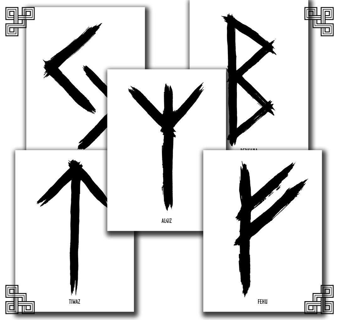 Hand-drawn Custom Rune Poster Elder Futhark High Quality Digital File ...