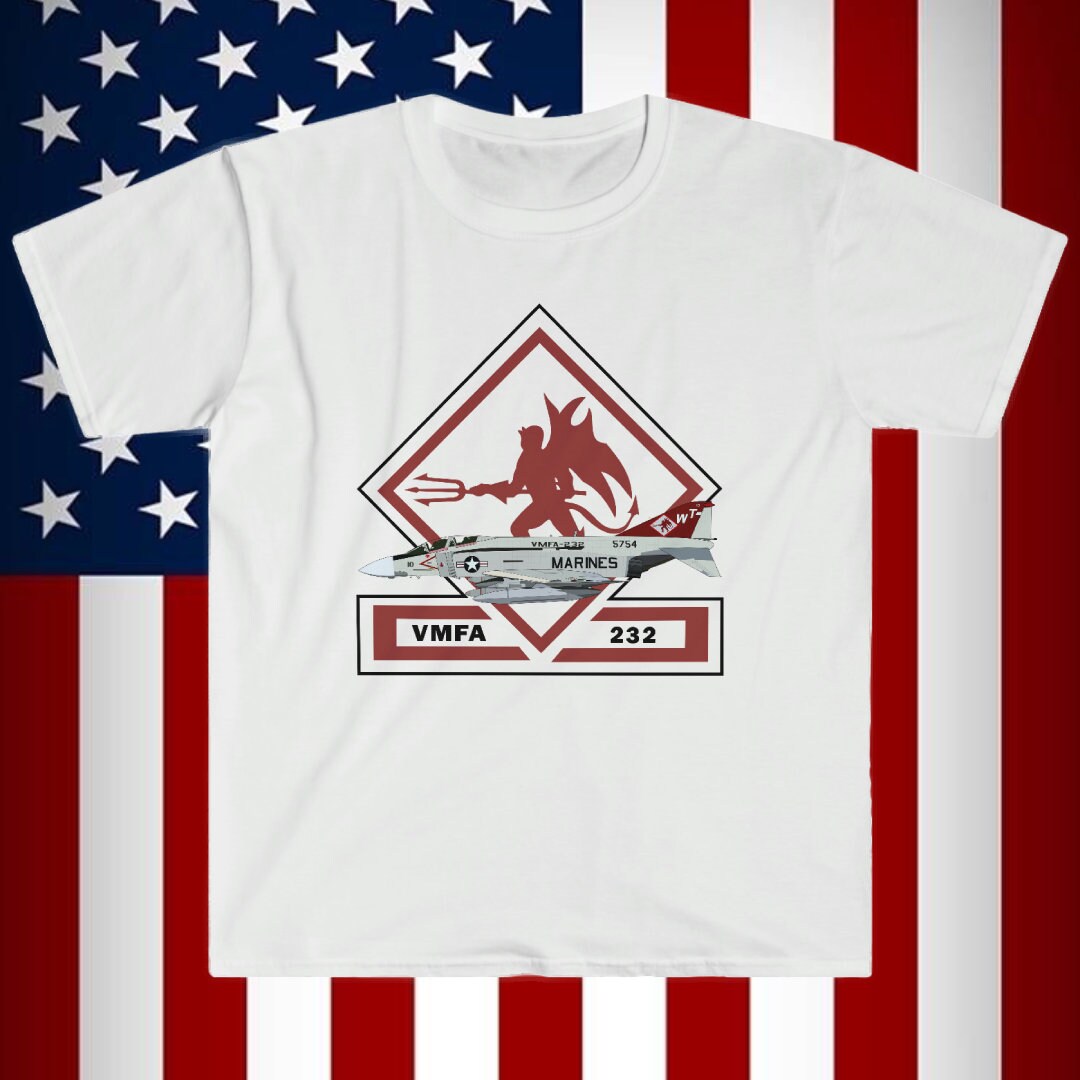 F-4J Phantom T-shirt, VMFA-232, Red Devils, US Marines, Mcdonnell ...