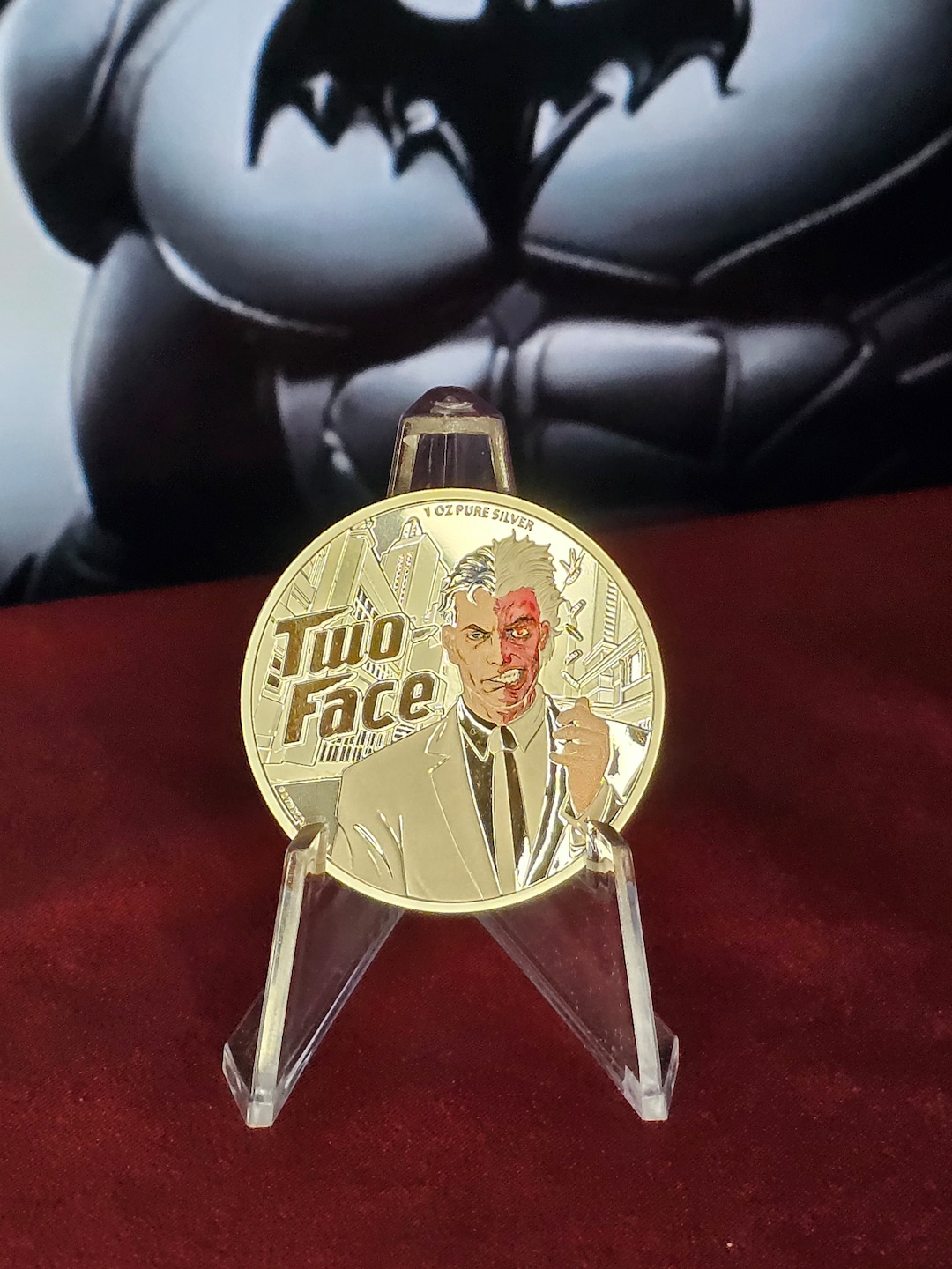 Two-face DC Comics® Supervillain 1oz Pure Silver Coin - Etsy