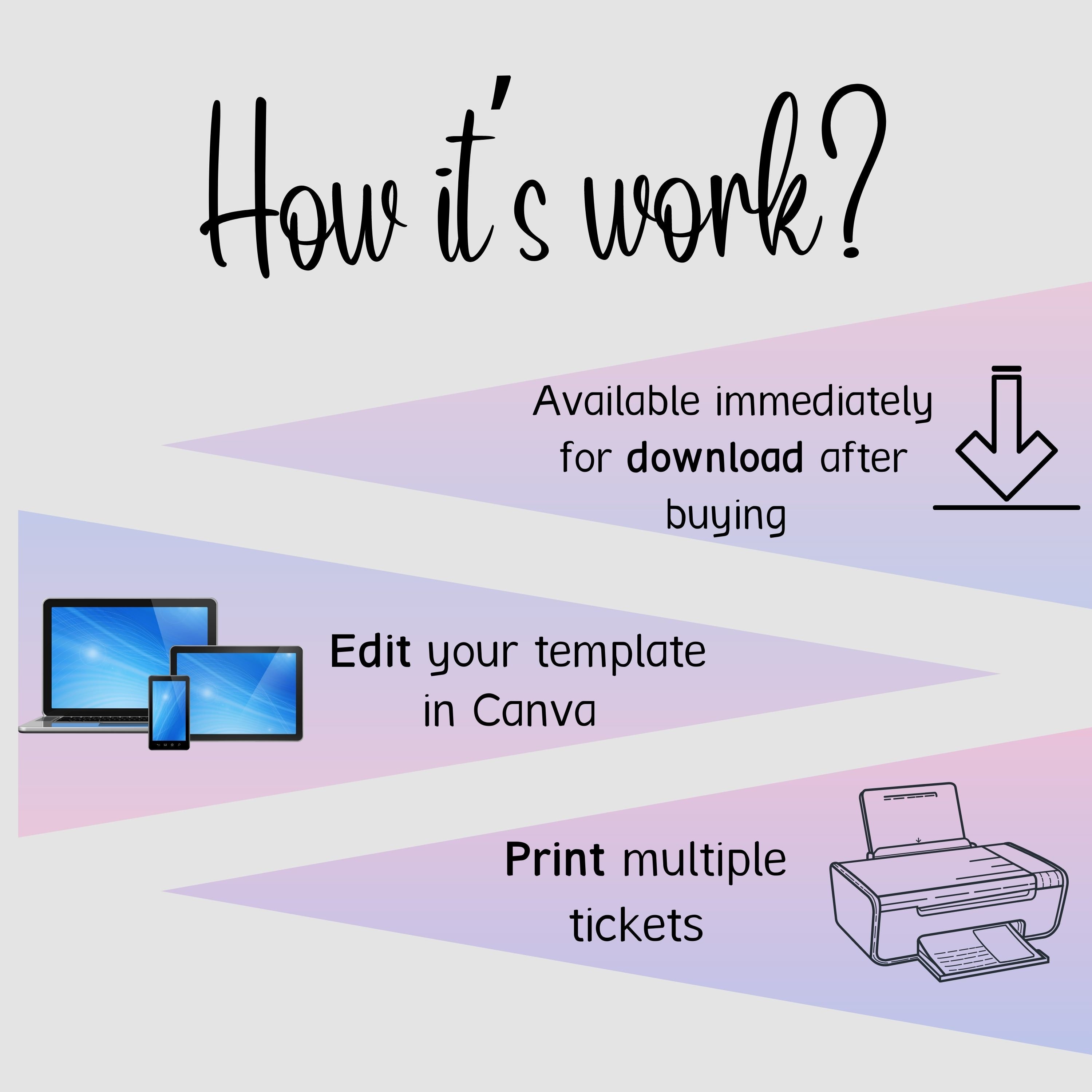 Editable Ticket Even, Custom Ticket, Canva Editable Template, Printable ...