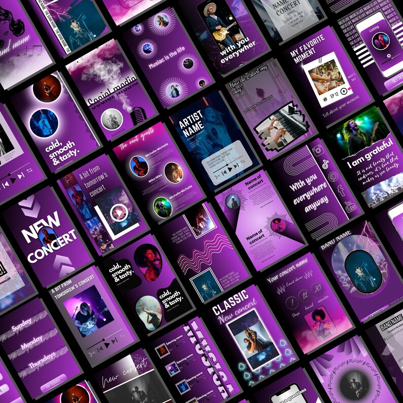 Musician Kit, Musician Instagram Social Media, Canva Editable Template ...