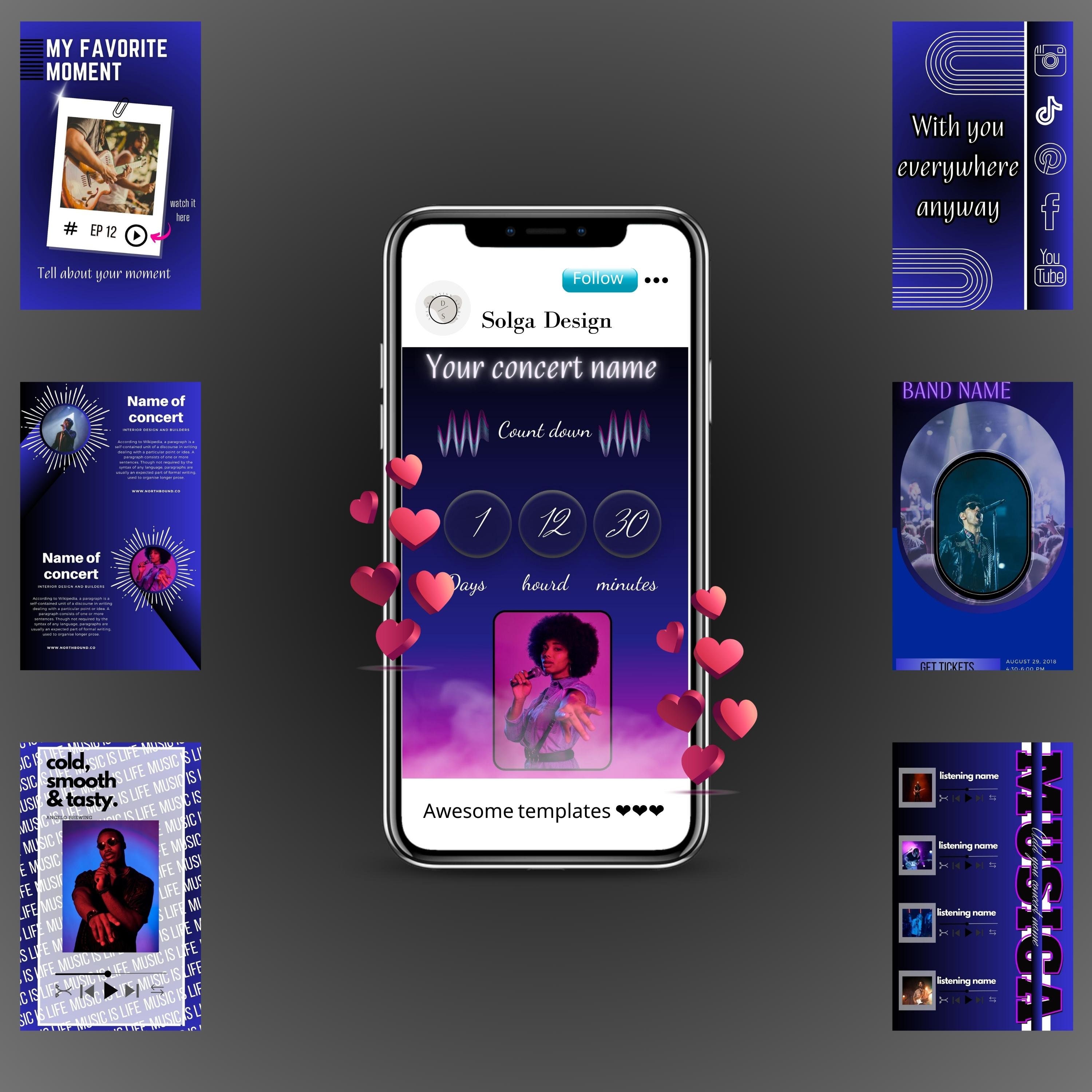 Musician Kit, Musician Instagram Social Media, Canva Editable Template ...