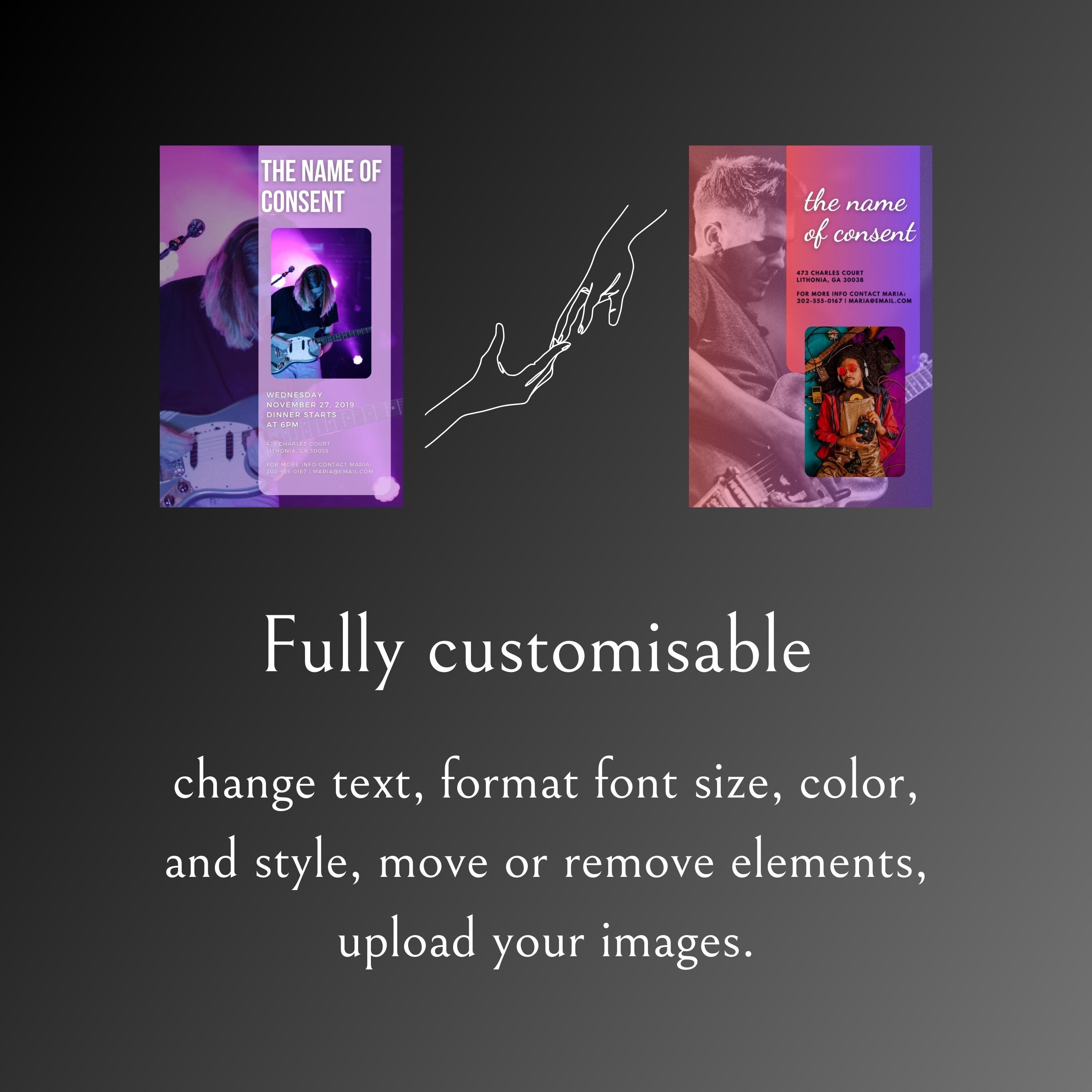 Musician Kit, Musician Instagram Social Media, Canva Editable Template ...